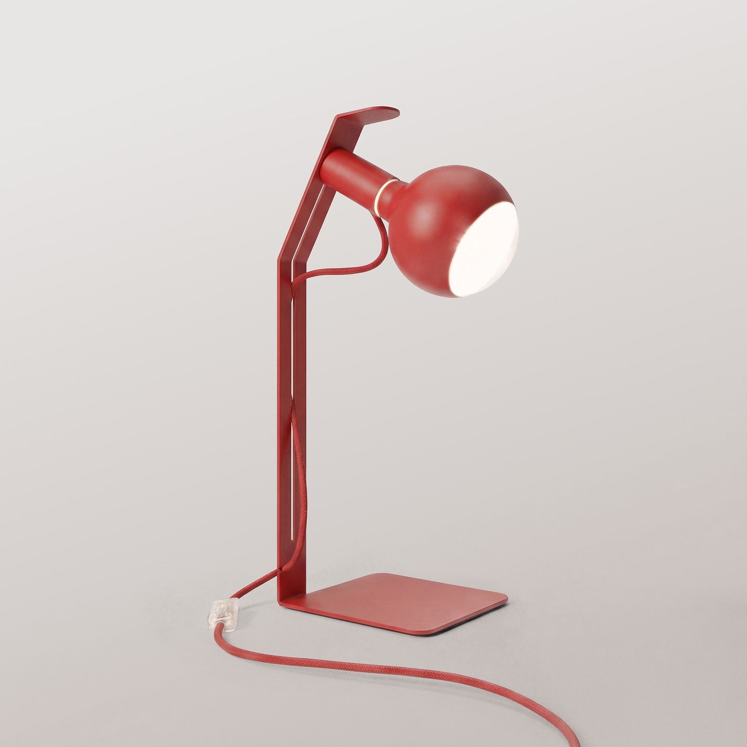 Koso lampada da tavolo rossa con portalampada magnetico – Creative Cables