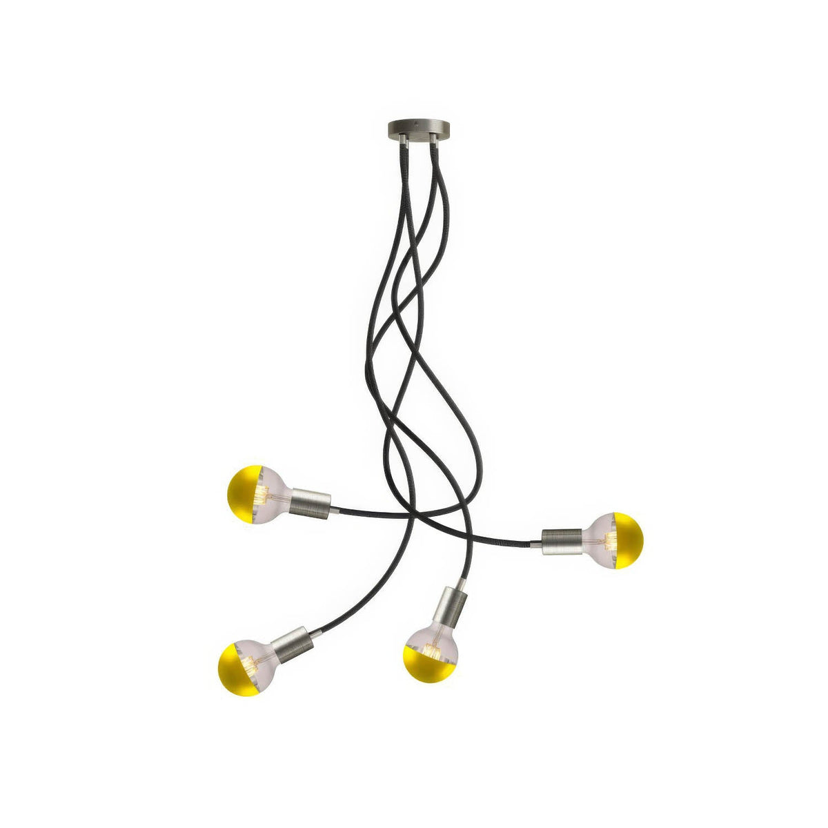 Flex 90 cm. adjustable ceiling lamp with diffused LED light G95 - Satin ...