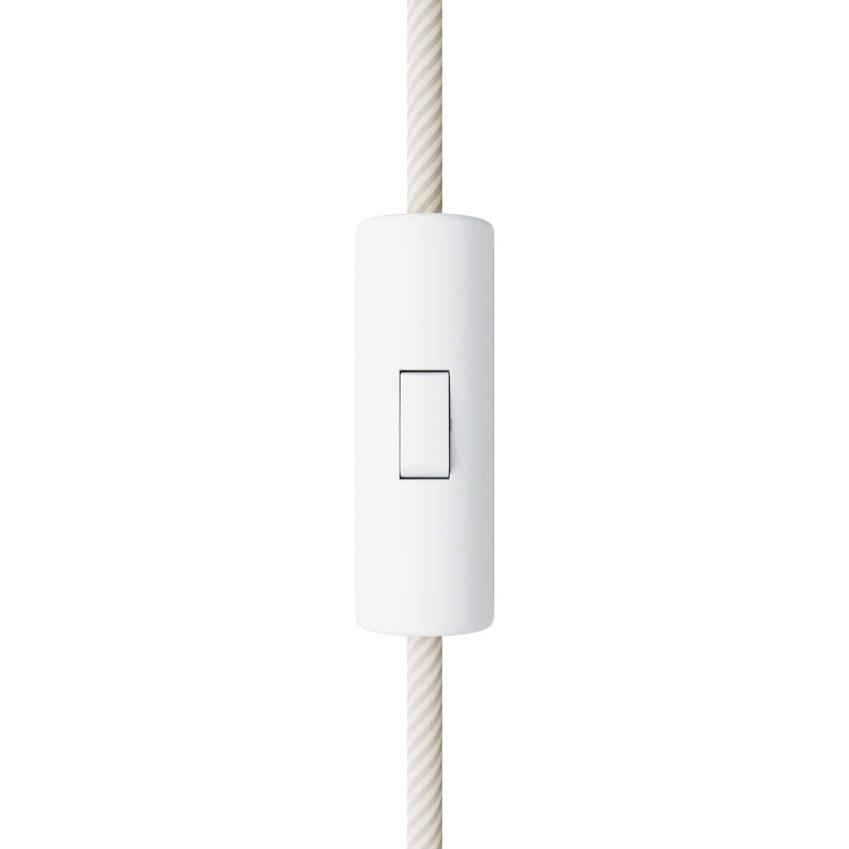 Single-pole rocker switch with ground terminal - White – Creative Cables