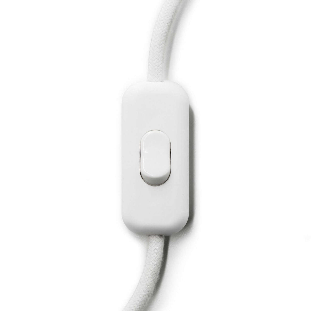 In-line single-pole switch with ground terminal - White – Creative Cables