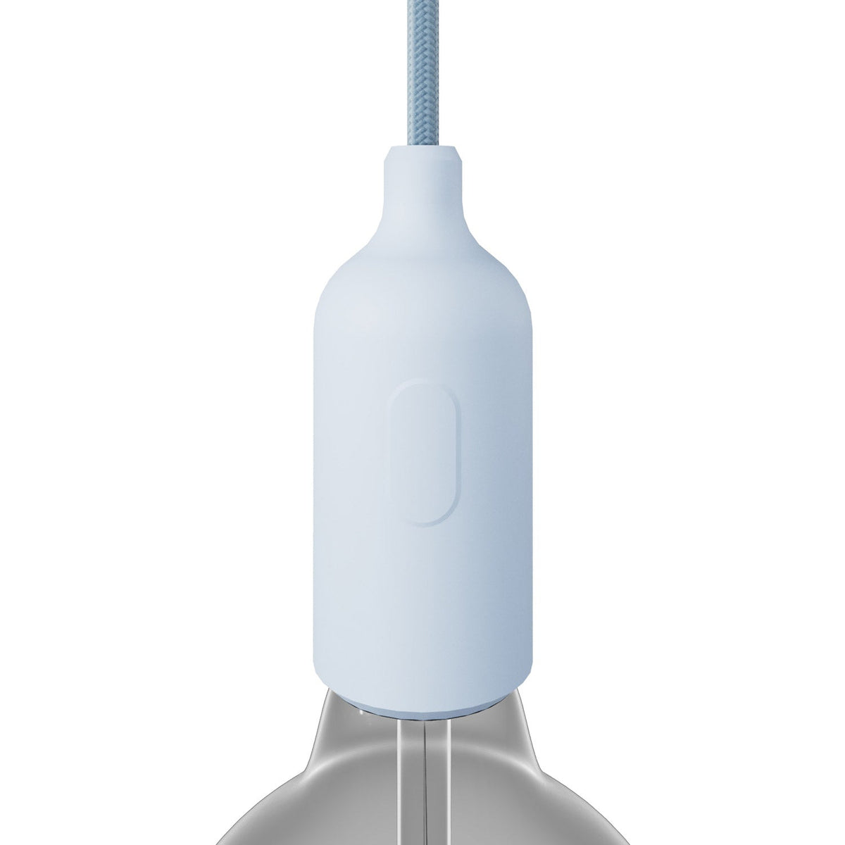E27 silicone socket with switch - Powder blue – Creative Cables