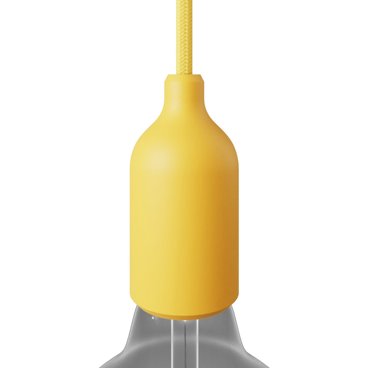 E27 silicone socket with hidden strain relief - Yellow – Creative Cables