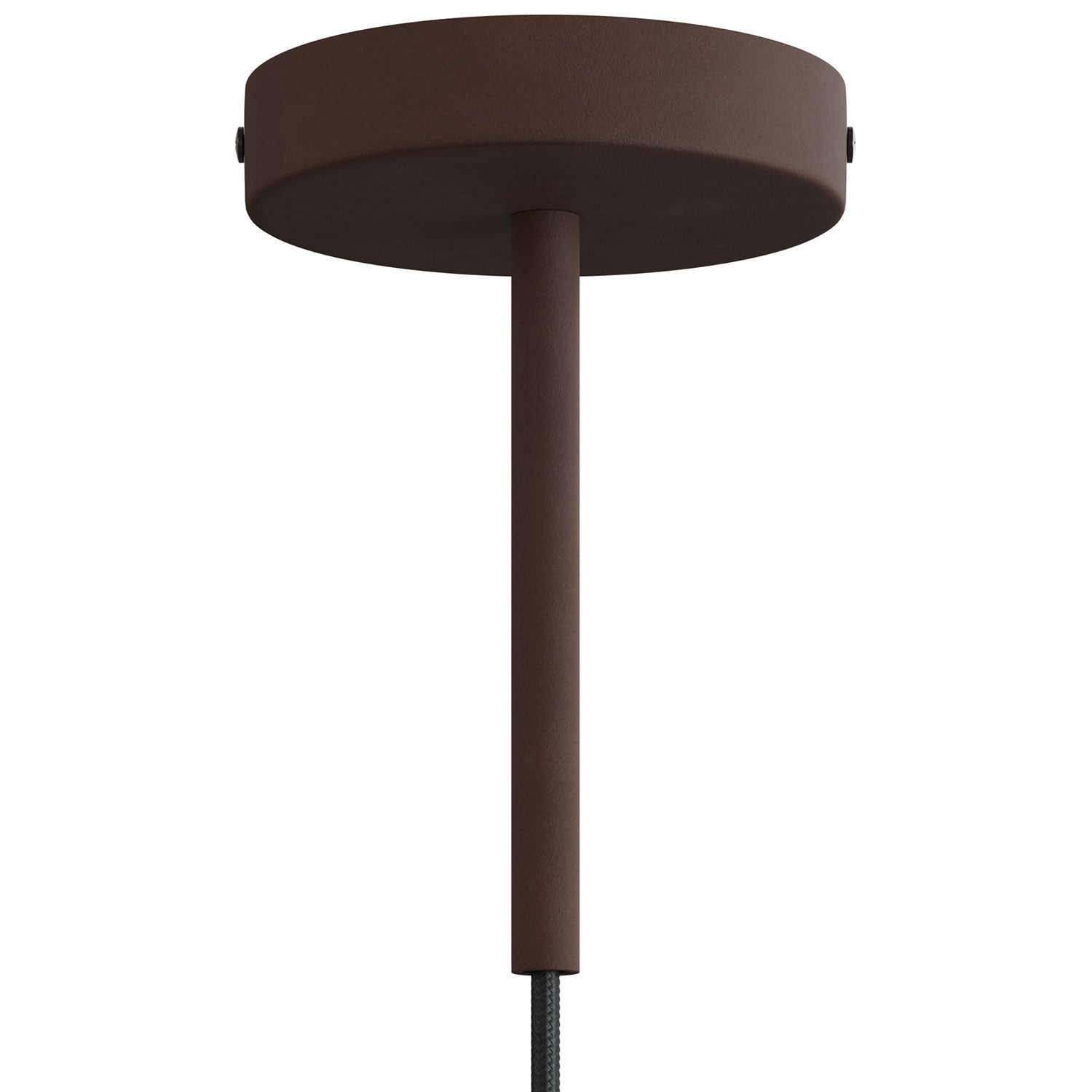 Cylindrical metal ceiling canopy kit with 15 cm strain relief - Dark ...