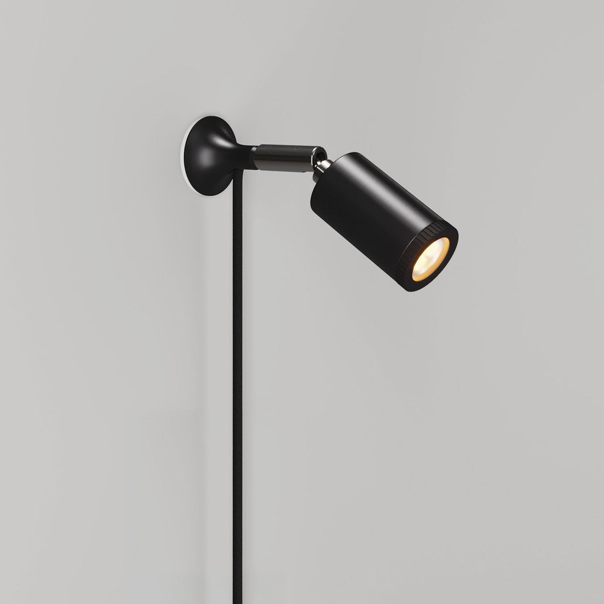 Wall lamp with joint and spotlight - Black – Creative Cables
