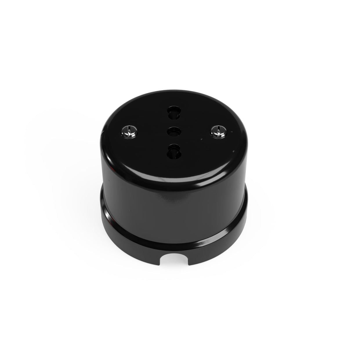 Italian dual standard wall outlet 10/16A in black porcelain – Creative ...