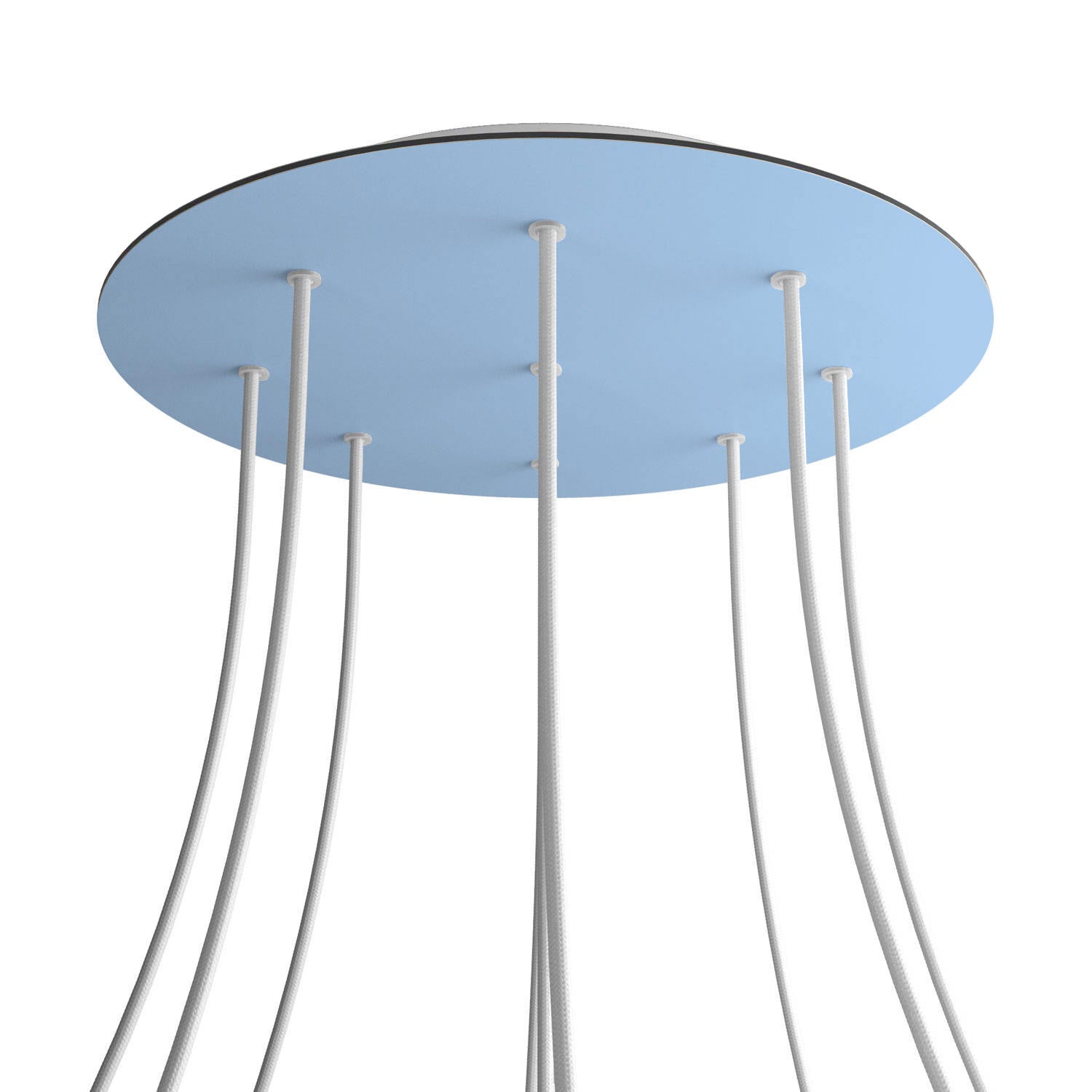 XXL Rose-One round ceiling canopy, 400 mm diameter with 9 holes and 4 ...