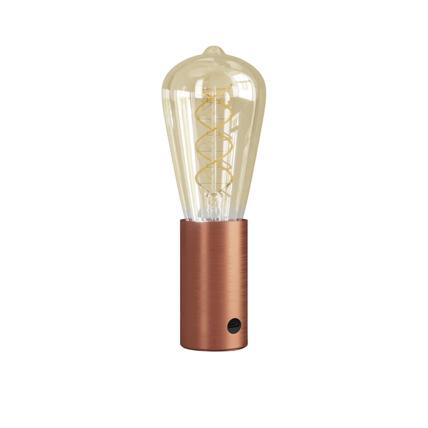 YES! Table lamp at 5V with ST64 light bulb - Satin copper – Creative Cables