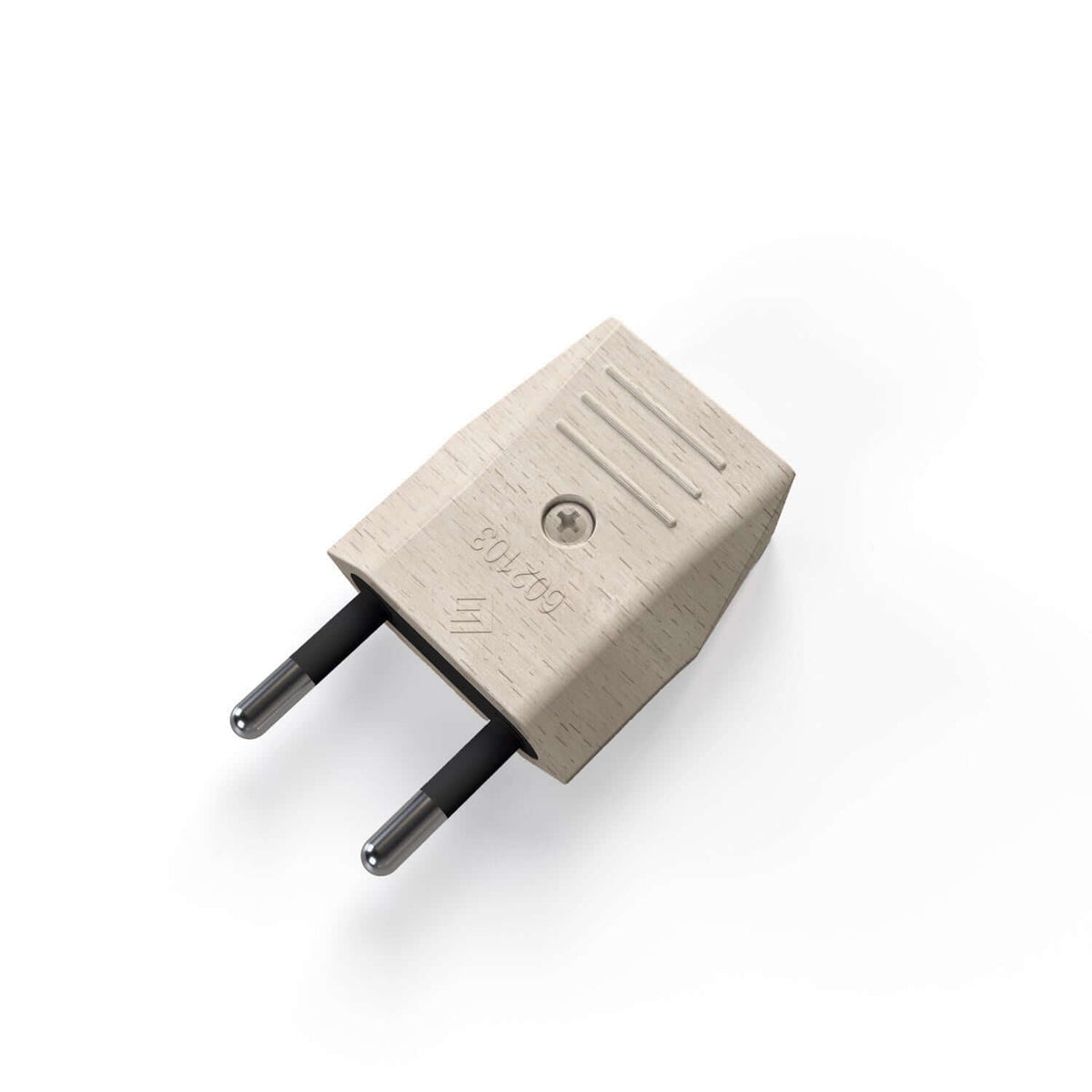 Colored European 2-Pole 10A Plug - Wood effect – Creative Cables