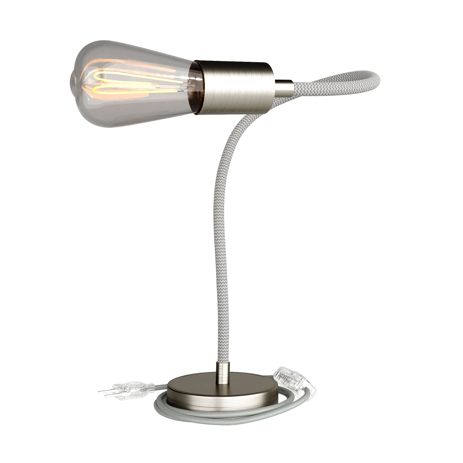 Table Flex adjustable table lamp with diffused light - Satin titanium ...